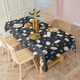 Cat Star Moon Dark Pattern Rectangular Tablecloth 60x102 Inch ...