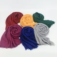 rygai Women Scarf Fringes Pleats Good Touch Shawl Elegant Fine Texture ...
