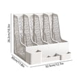4 Tier Desk File Organizer, Vertical Letter Tray with Detachable Pen ...