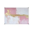 Abstract Street Art Sun Shade Sail 14'X18' Pink Gold Striped Design UV ...