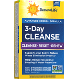 Renew Life 3-Day Cleanse, Digestive System & Colon Cleaner, Detox, Gut Restore - 12 Capsules ...