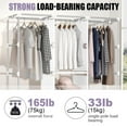 Perfectliving Portable Clothes Rack Triple Rods 7-Shelf Clothing ...