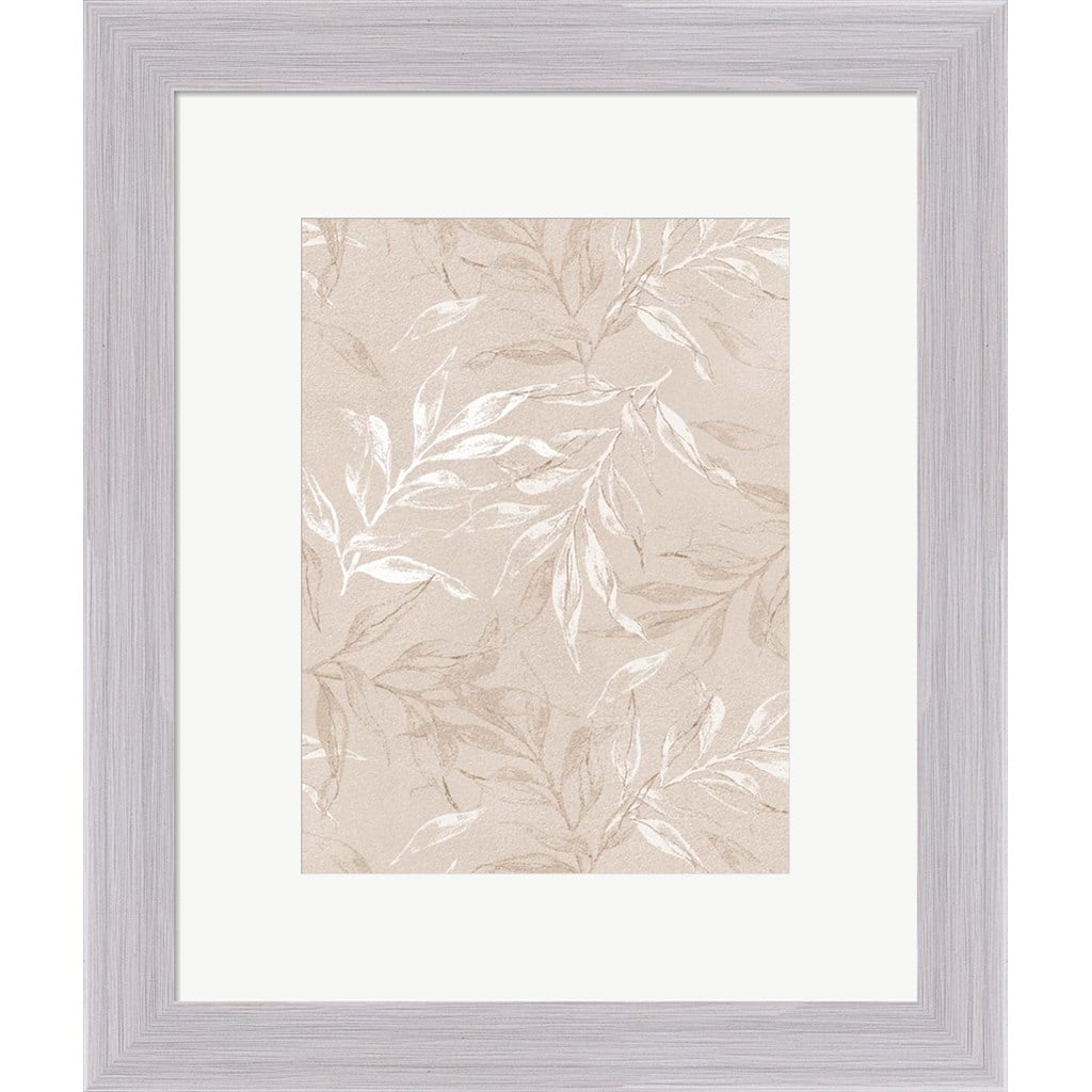 Great Art Now White Leaves 1 by Design Fabrikken, Framed Wall Art, 16 ...