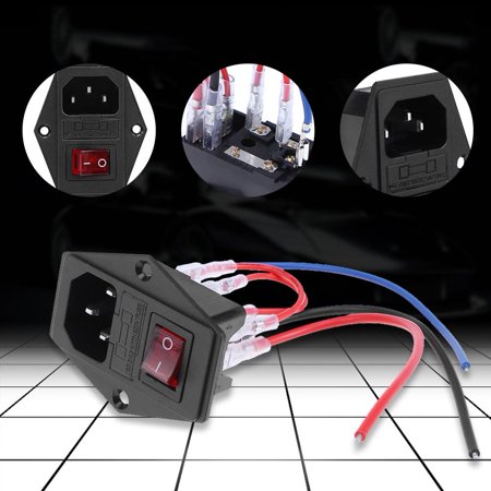 Jinveno 220V/110V Power Supply Switch Power Outlet with Socket Fuse for ...