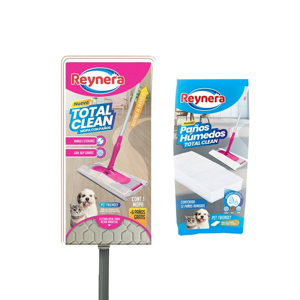 Mop Total Clean Con Repuestos De Toallas Humedas Reynera | Bodega ...