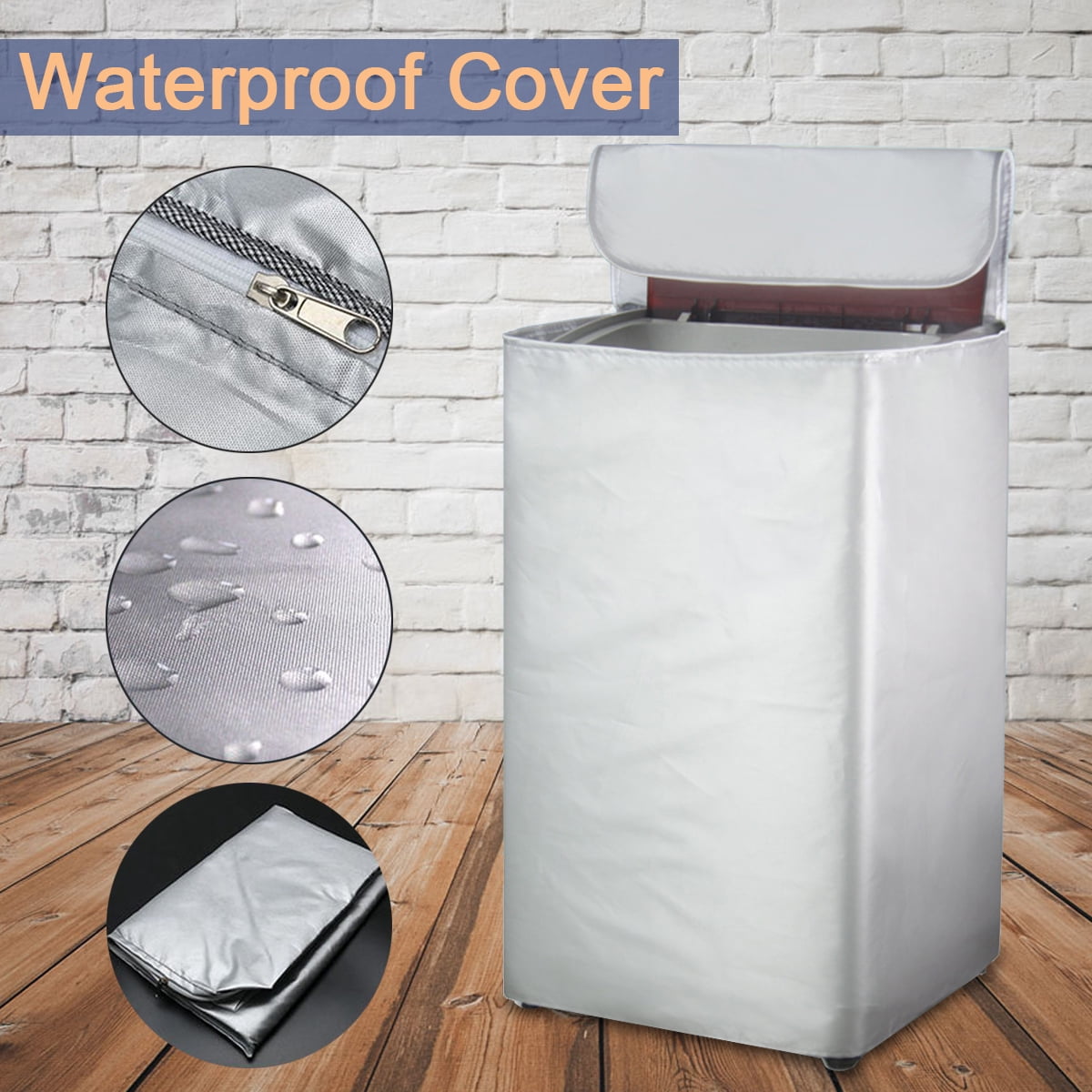 Waterproof Washing Dryer Washer Machine Zippered Dust Cover Protection ...