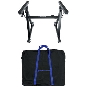 Rockville Z45W Z-Style 2-Tier Keyboard Stand+Wheels+Bag+Adjustable ...