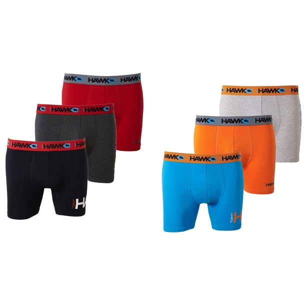 TONY HAWK Mens Athletic Underwear - 6-Pack Stretch Athletic Boxer ...