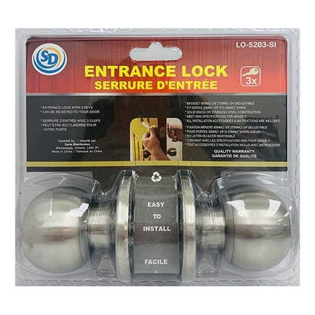SD ENTRANCE LOCK WITH KEY (Stainless steel) | Walmart Canada