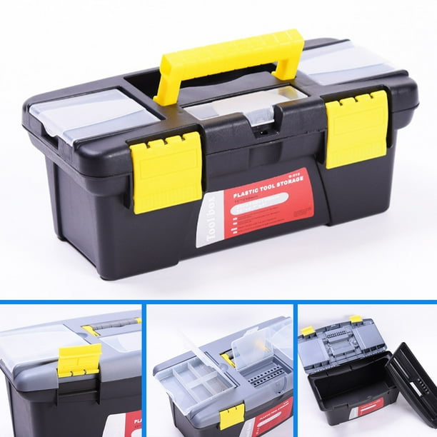 ICQOVD Small Tool Box 10-inch Plastic Tool Boxes Double-LayerTtoolbox ...