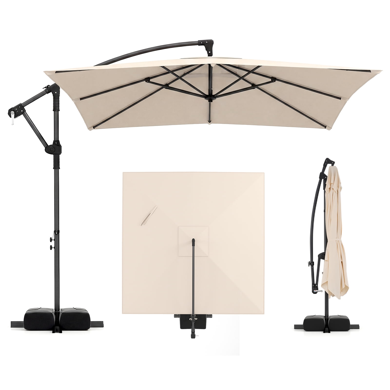 Click here for Costway 8 X 8 Ft Offset Cantilever Patio Umbrella... prices