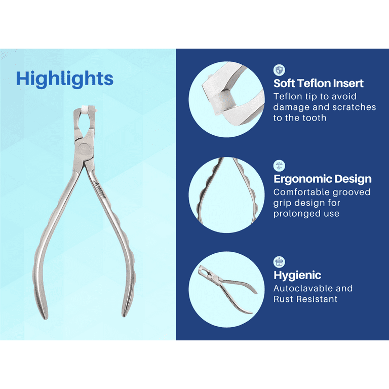 Braces Glue Dental Orthodontic Removing Bracket Debonding Pliers Angled ...