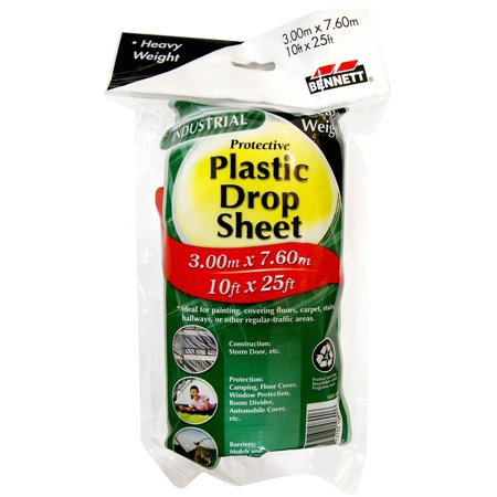 BENNETT 8 Ft. X 12 Ft. Clear 2 Mil Drop Cloth | Walmart Canada