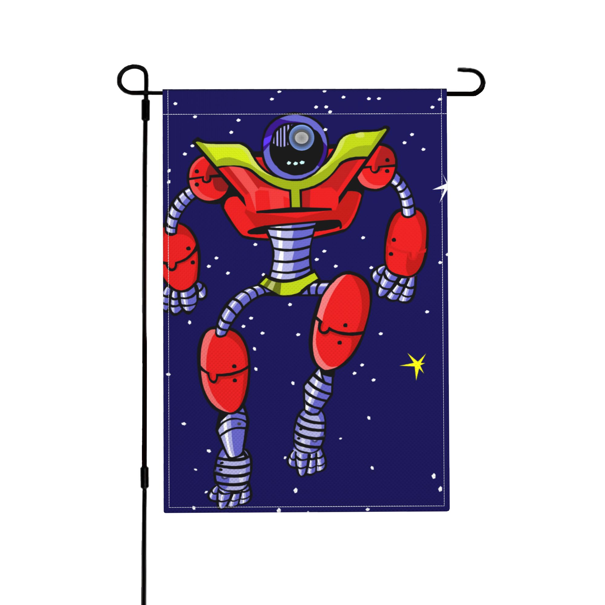 TEQUAN Cyborg Alien Robot Astronaut Garden Flags, 18 x 12 inch Double ...