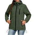 ClodeEU Women's Waterproof Zip Up Hooded Jacket,Outdoor Hiking ...