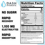 Dash Hydrate-Daily Drinker Electrolyte Powder Packet Drink Mix, Italian Lemon Ice, 16 Ct ...