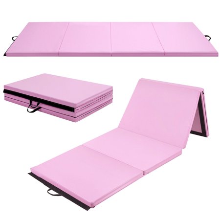 Costway 4'x10'x2" Gymnastics Mat Thick Folding Panel Aerobics Exercise ...