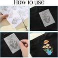 1set 4Sheets 11.6x8.2Inch Stick and Stitch Embroidery Patterns Non ...