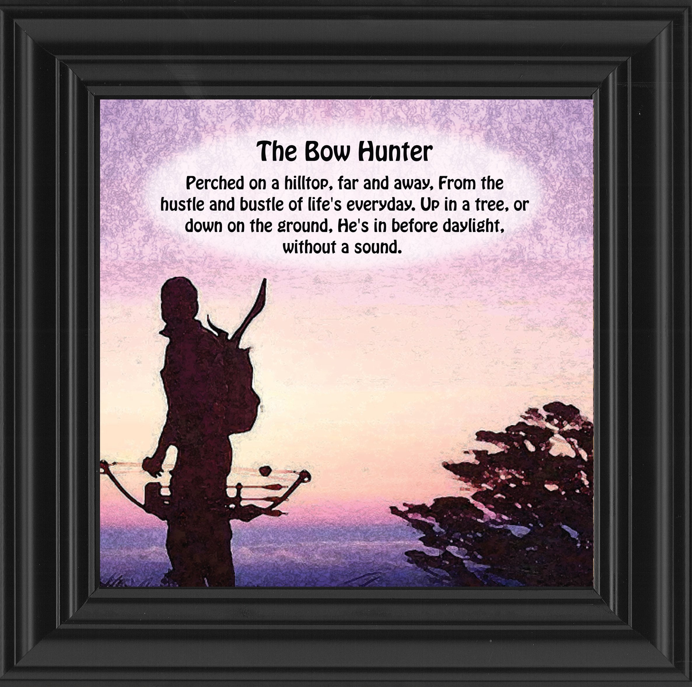 Bow Hunters Prayer, Hunting, Gaming with Crossbow Picture Frame, 10x10 ...