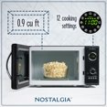 Nostalgia Compact Retro Style Kitchen Microwave Oven, 0.9 cu ft Vintage ...