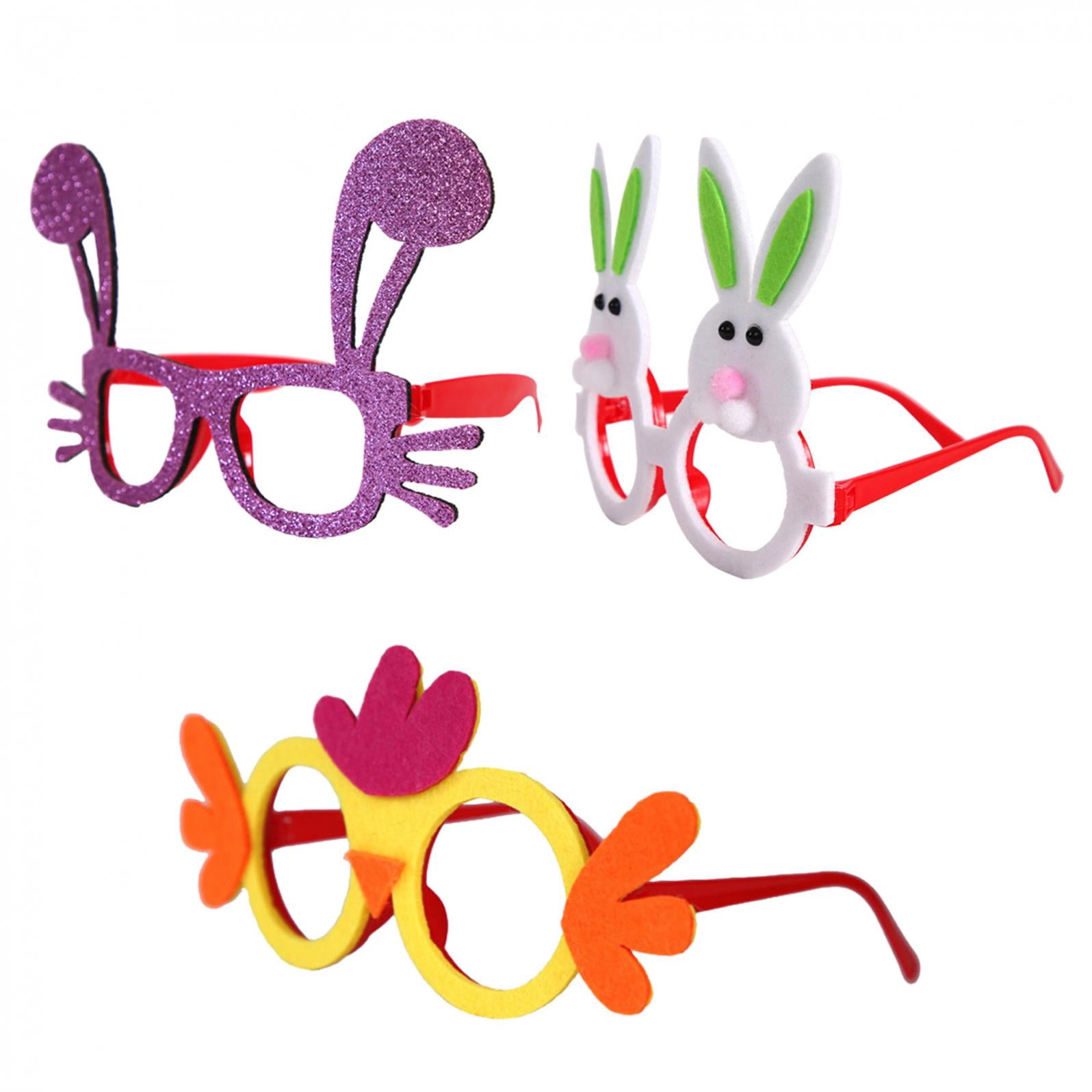 Jovati Easter Glasses Funny Paperboard Photo Booth Props Glasses ...