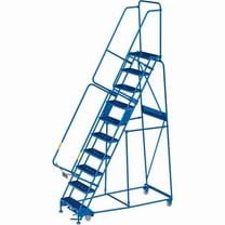 Global Industrial B3202260 10 Step Steel Rolling Ladder 24 in ...