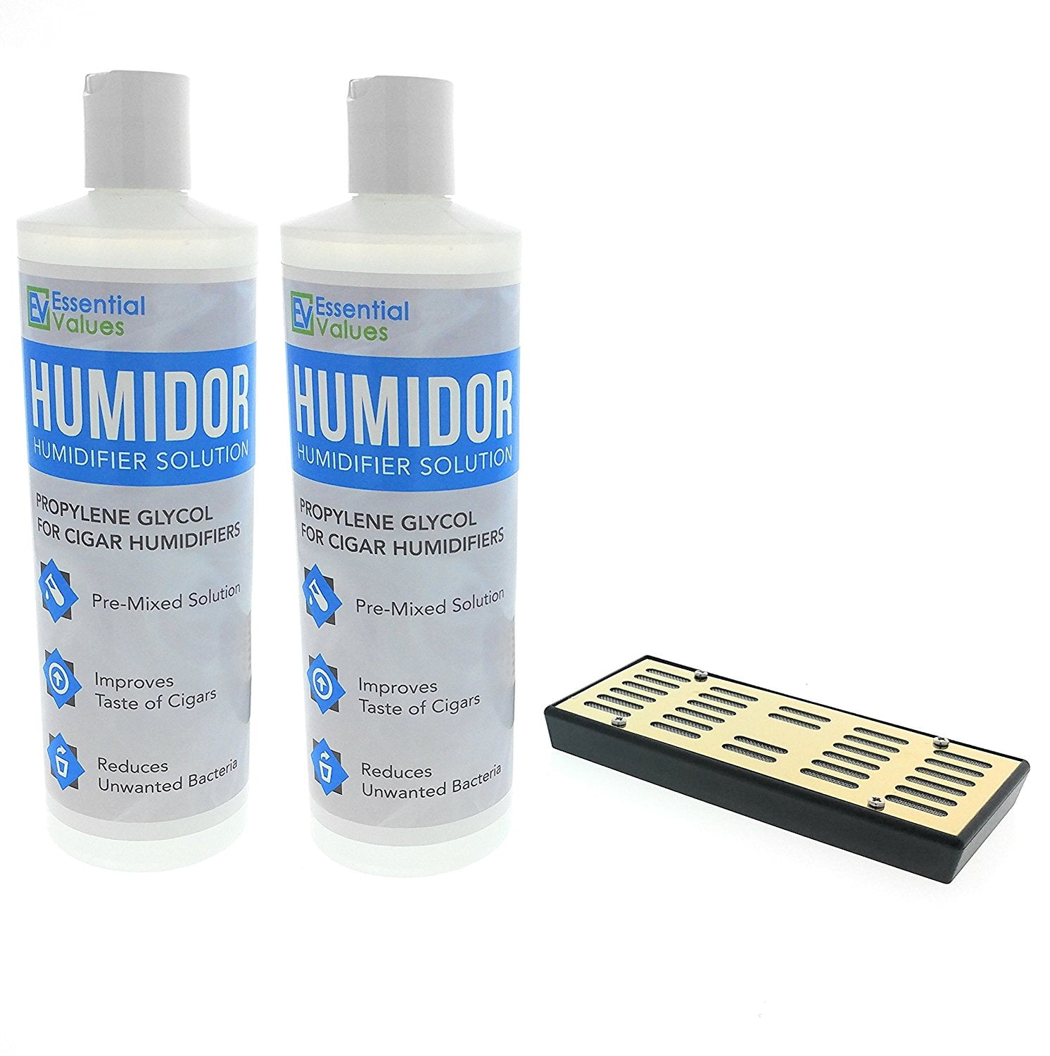 Essential Values - 2 Pack humidor solution & humidor humidifier combo ...