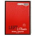 Norcom 3 Pack 100 Count Left-Handed Spiral Notebook, College Ruled ...