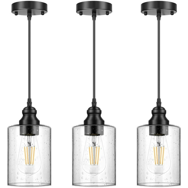3 Pack Industrial Pendant Lights,Adjustable Hanging Light Fixtures ...