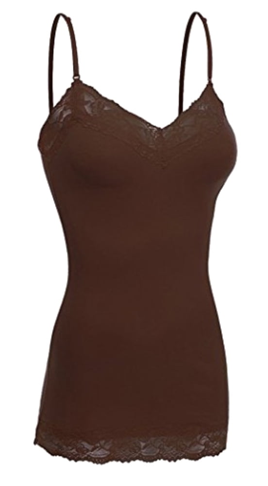 Women's Plus Size Lace Low-cut Camisole Tank Top Adjustable Cami ...