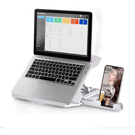 Adjustable Laptop Riser for Desk, Portable Plastic Ventilated Cooling ...
