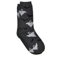 Women's Halloween Novelty Crew Socks 2-Pack - Jack O Lantern & Bats and ...