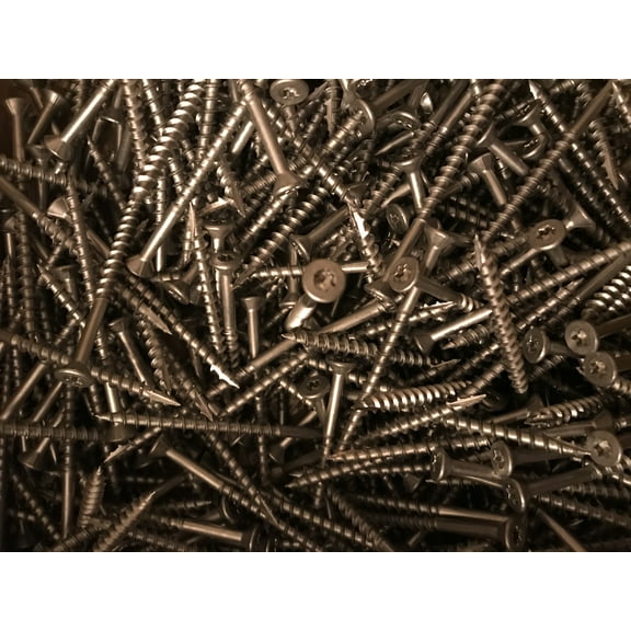 #10 x 1-5/8" Deck Screws 316 Marine Grade Stainless Steel, Square Drive ...
