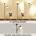 Outon Torchiere Floor Lamp with Reading Light, LED Standing Lamp with ...