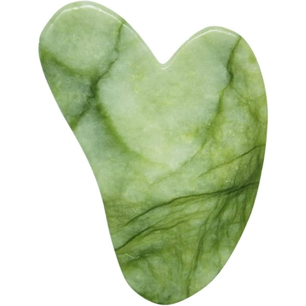 Green - 1 piece scraper, natural jade scraper board, heart-shaped ...