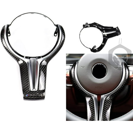 Real Carbon Fiber Steering Wheel Cover Trim For BMW M Series F80 M3 F82 ...