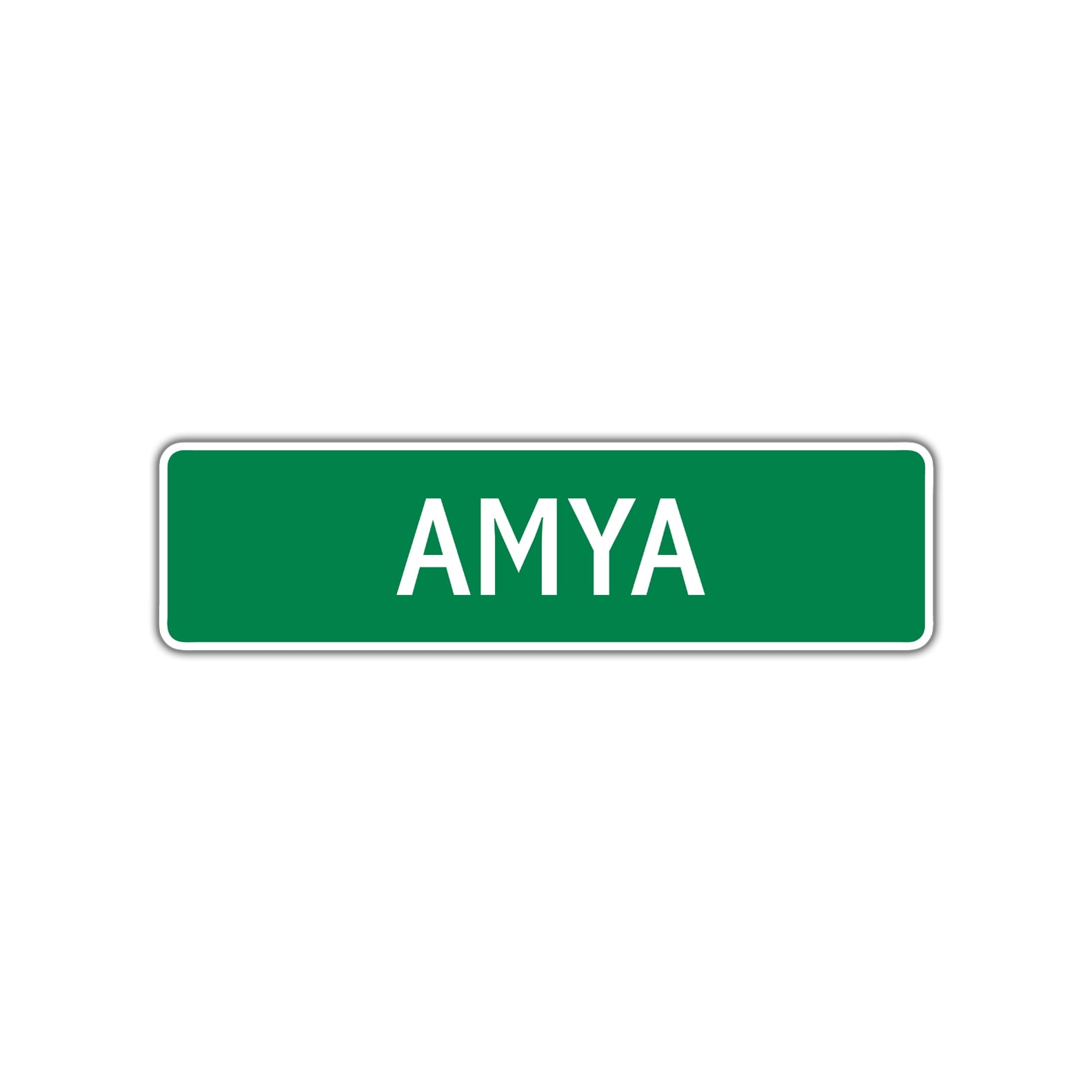 Amya Girls Children Indoor Outdoor Name Letter Printed Label Wall ...