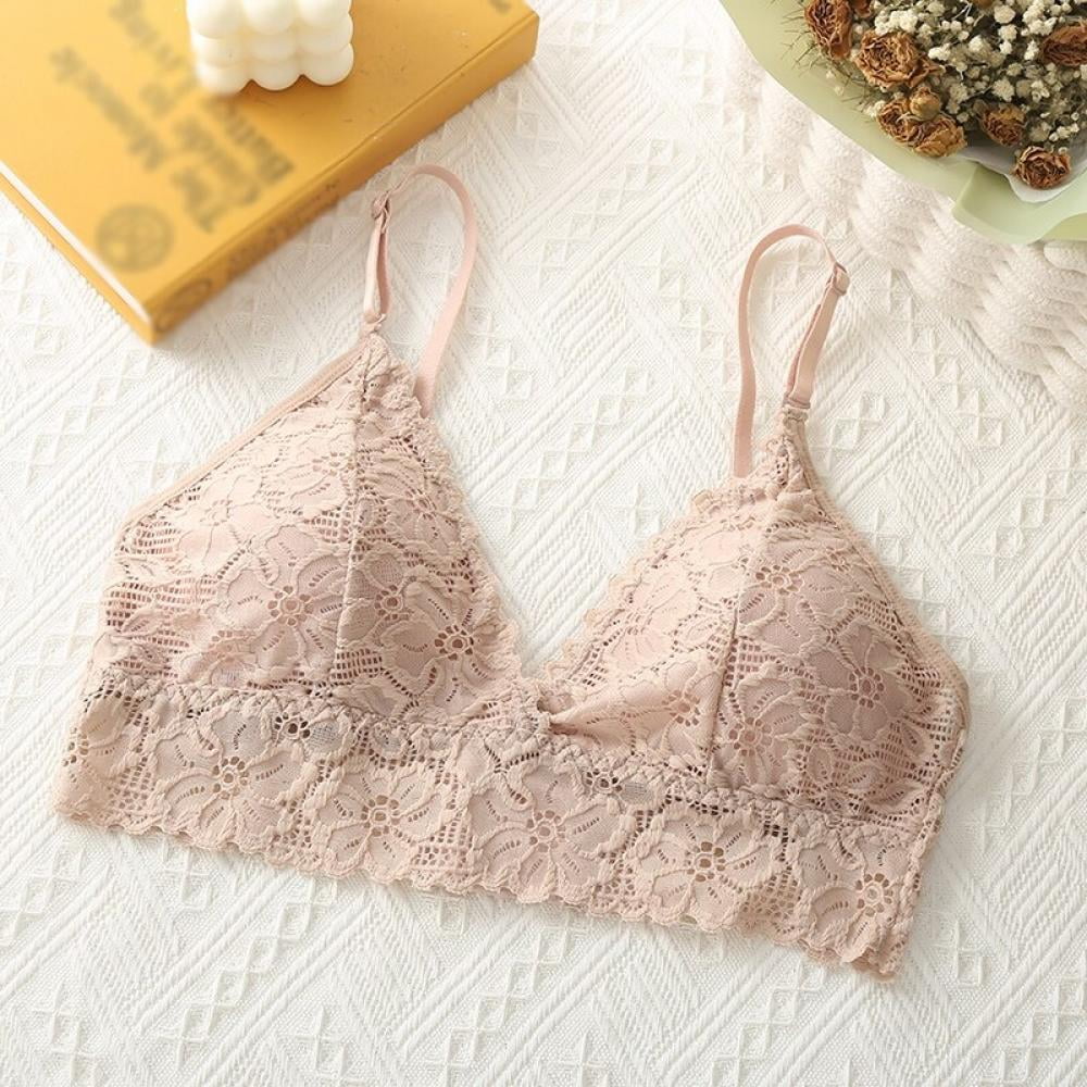 Deepwonder French Style Bralette Solid Color Women Girls Seamless Deep ...