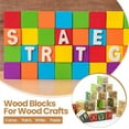 NOGIS 8 Pcs 2 Inch Wooden Blocks Unfinished Wooden Blocks for Crafting ...