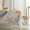 Chilfamy Rectangle Dining Tablecloth - Boho Anchor Fish Marine Print ...
