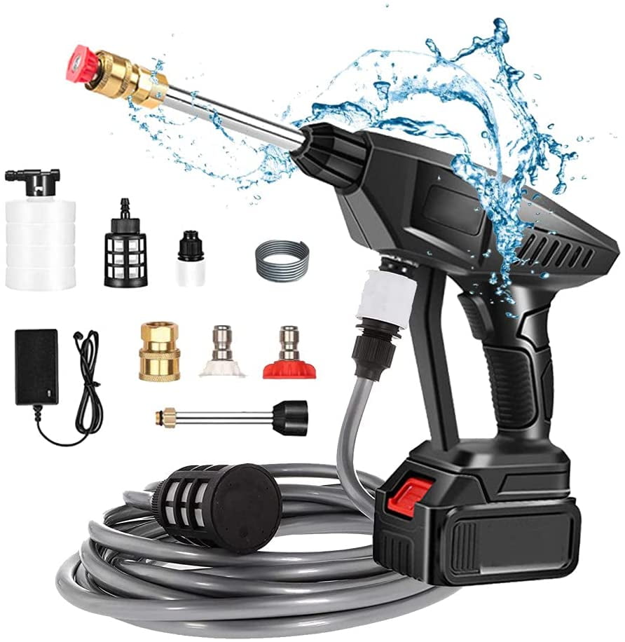 Portable Cordless Battery Powered Pressure Washer, 25V 435PSI Handheld ...
