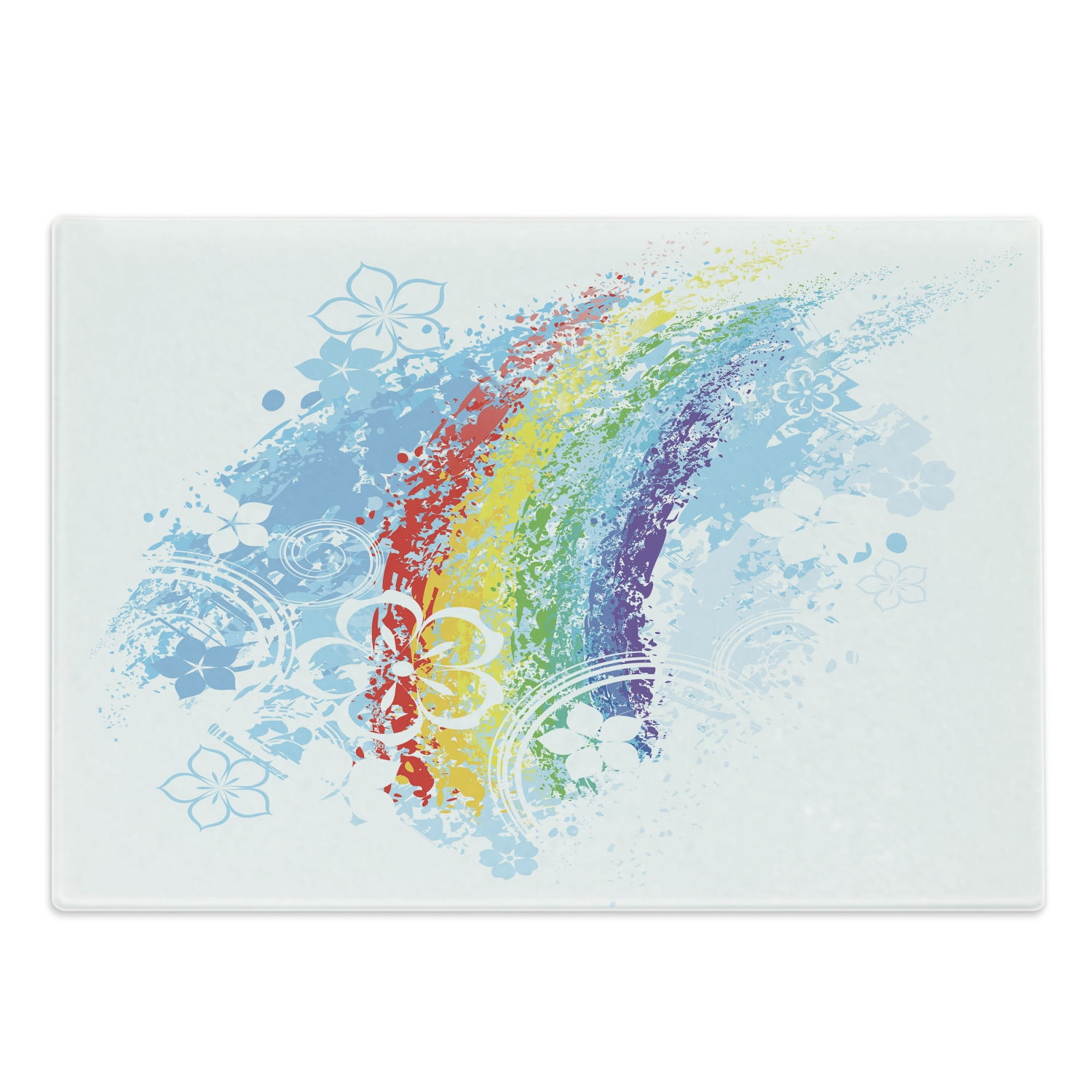Rainbow Cutting Board, Creative Childish Art Illustration of Grungy ...