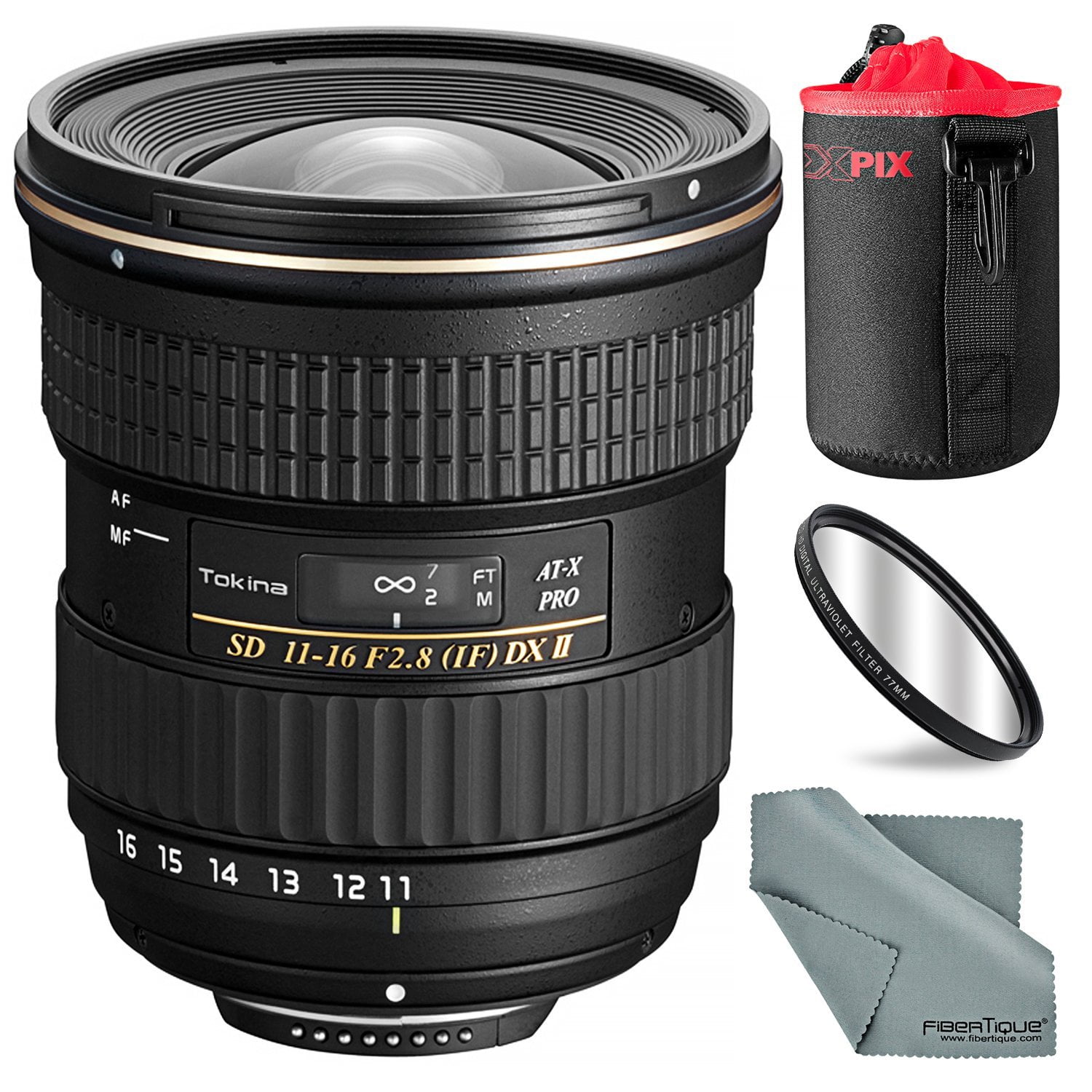 Tokina AT-X 116 PRO DX-II 11-16mm f/2.8 Lens for Nikon F and Basic Accessory Bun - Walmart.com