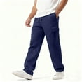 Men's Cargo Sweatpants - Drawstring Waist & Adjustable Cuffs for Casual ...