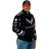 JH Design Mens Chevy Corvette Jacket Embroidered Cotton Twill - Walmart.com