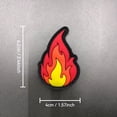 Big Flame 3D PVC Patch Badge - Versatile Hook and Loop Badge for Bags ...