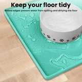Ptlom Silicone Dog Food Mat Waterproof Pet Placemat for Food and Water ...