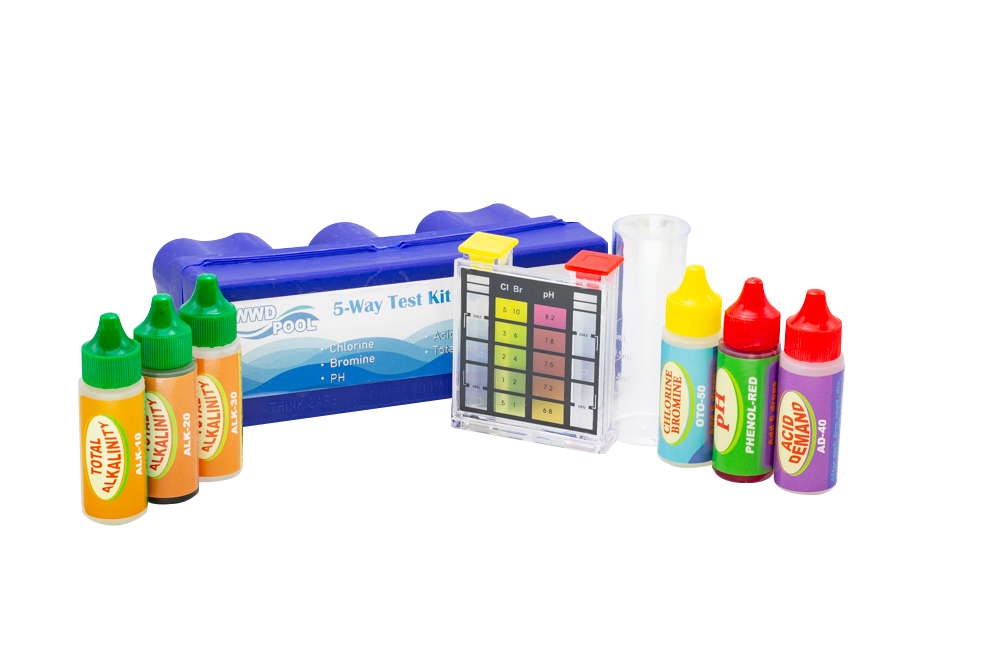 WWD POOL Swimming Pool Spa Water Chemical Test Kit for Chlorine and Ph ...