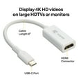 NXT Technologies NX52345 0.5' USB C/HDMI Audio/Video Adapter White ...