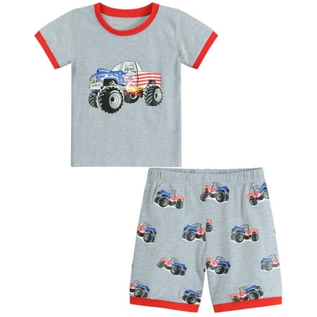 Little hand Boy Pajamas Set America Flag 4th of July Sleepwear Sets 7T ...